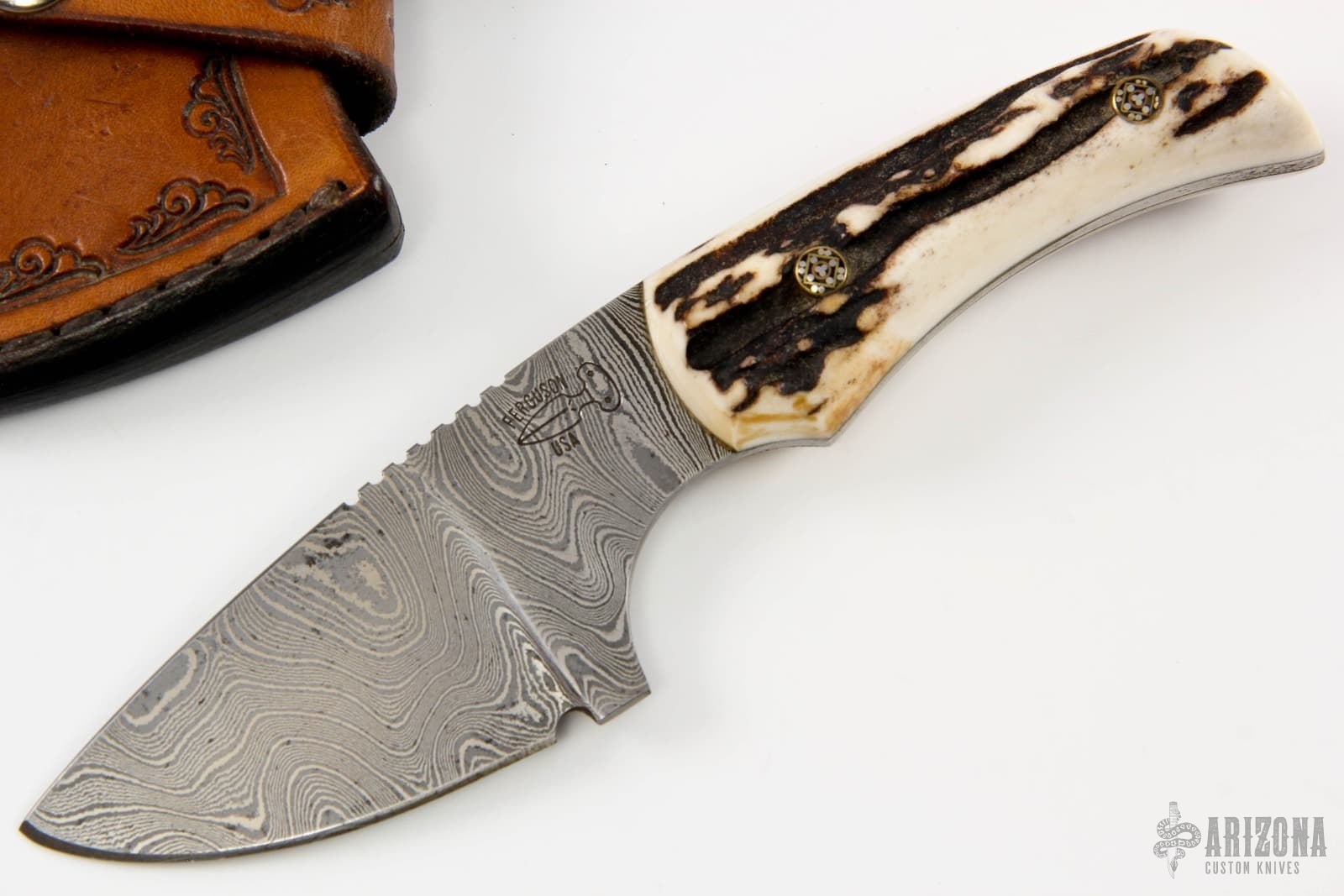 Damascus Fixed Blade - Arizona Custom Knives