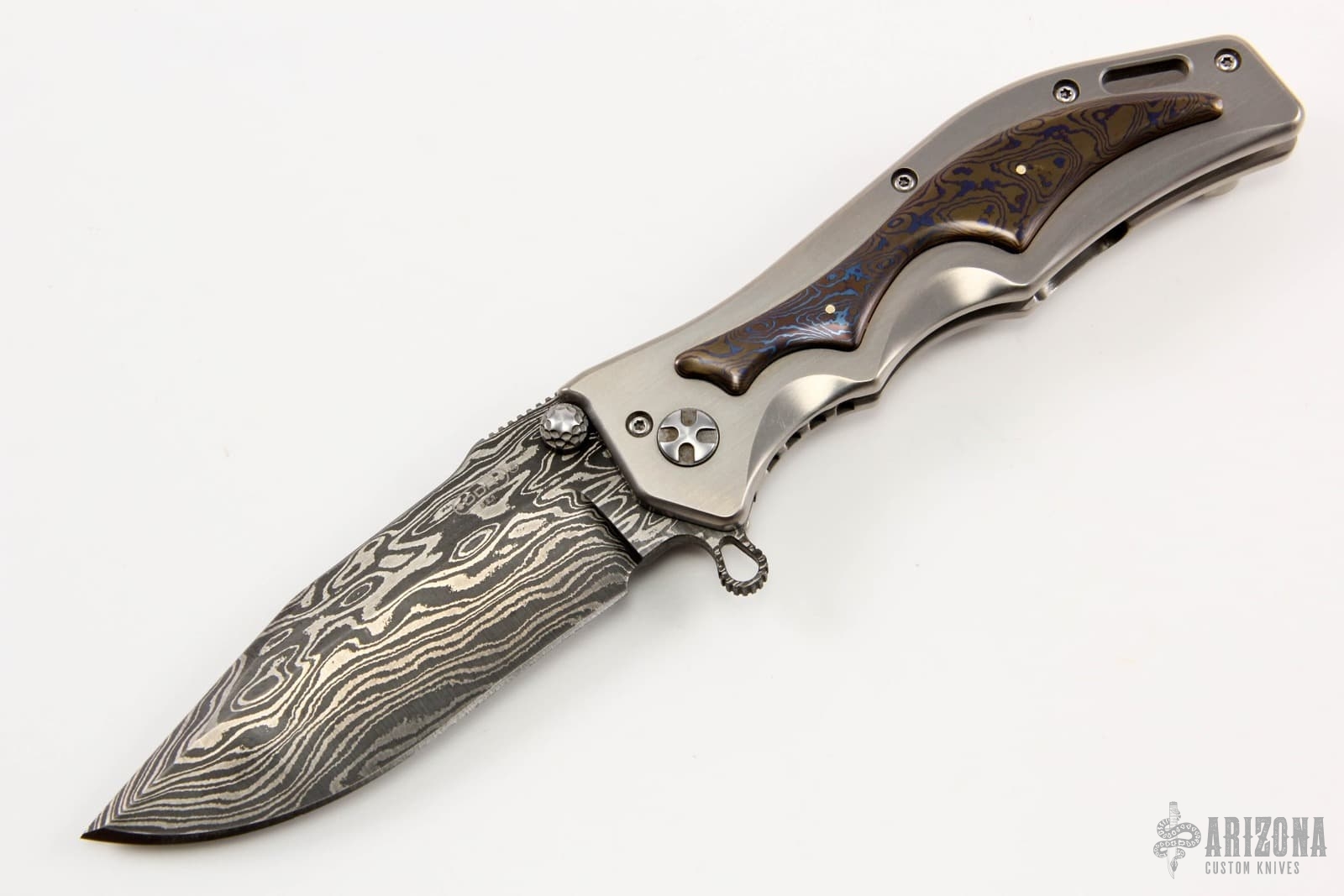 Custom Damascus Gun Hammer - Arizona Custom Knives