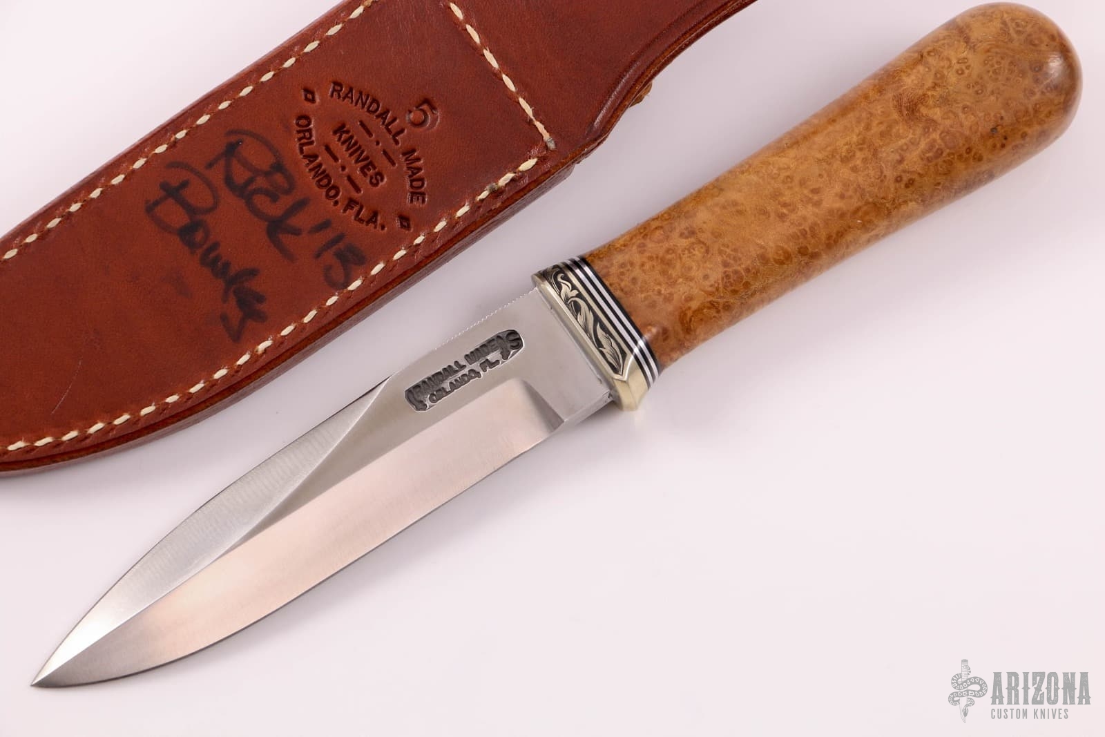 Gambler - Bowles Engraving - Arizona Custom Knives