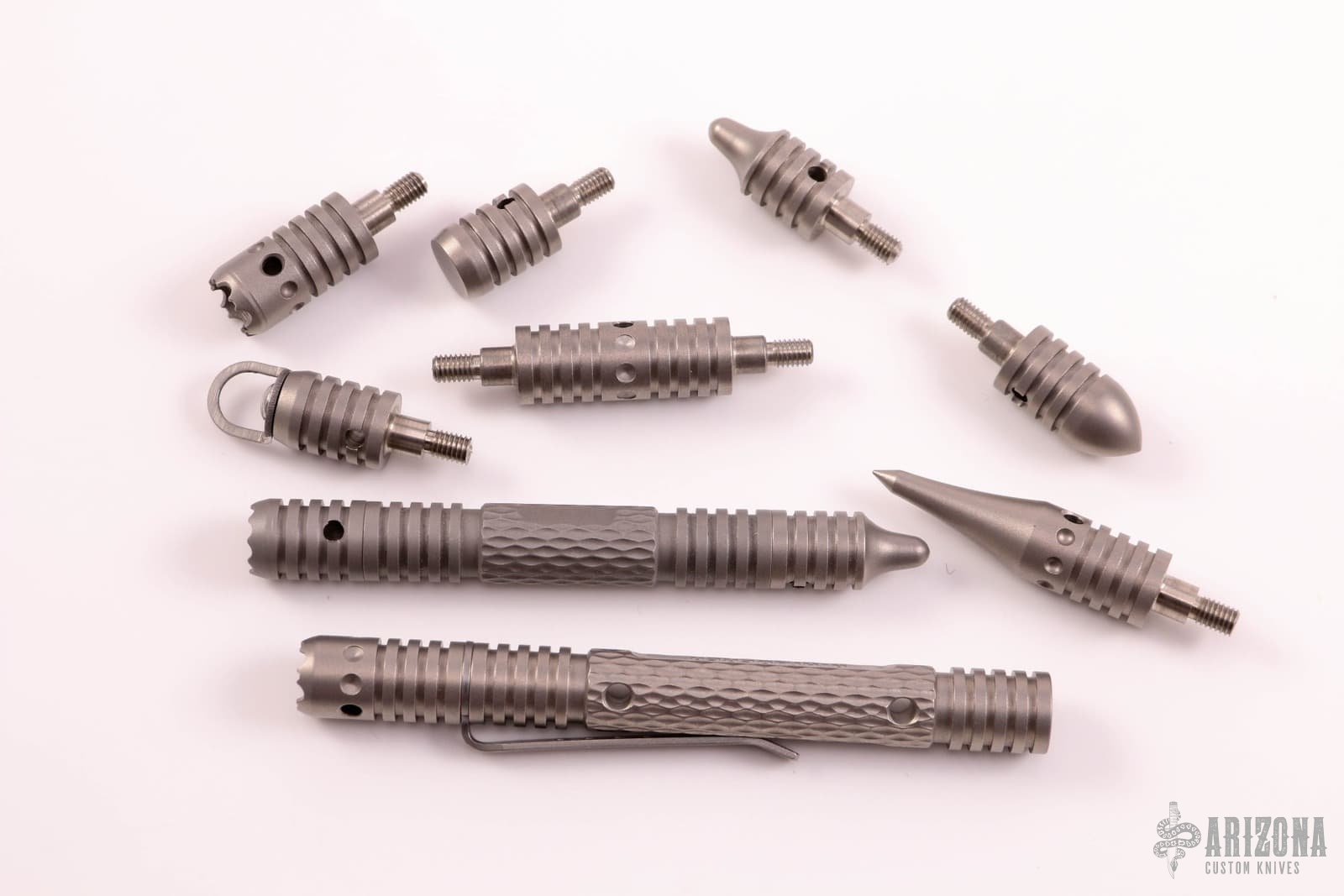 Modular Kubaton Pen Deluxe Set - Blasted - Arizona Custom Knives