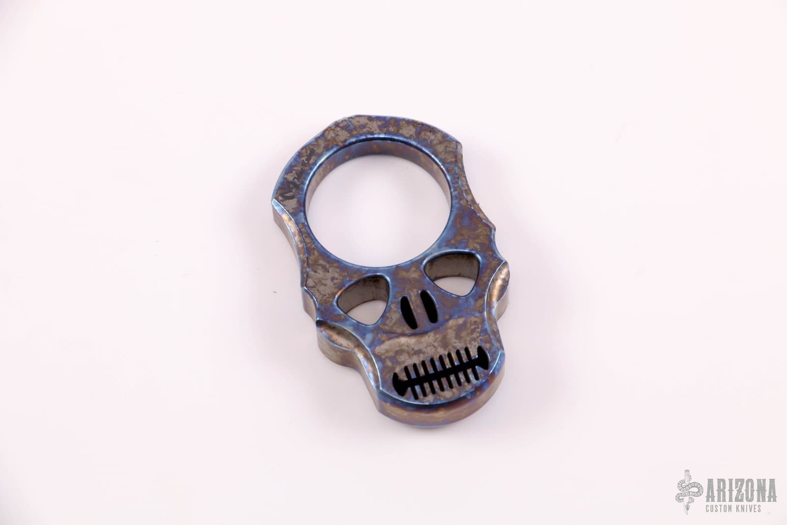 Anodized Titanium Skull Knuckle - Arizona Custom Knives