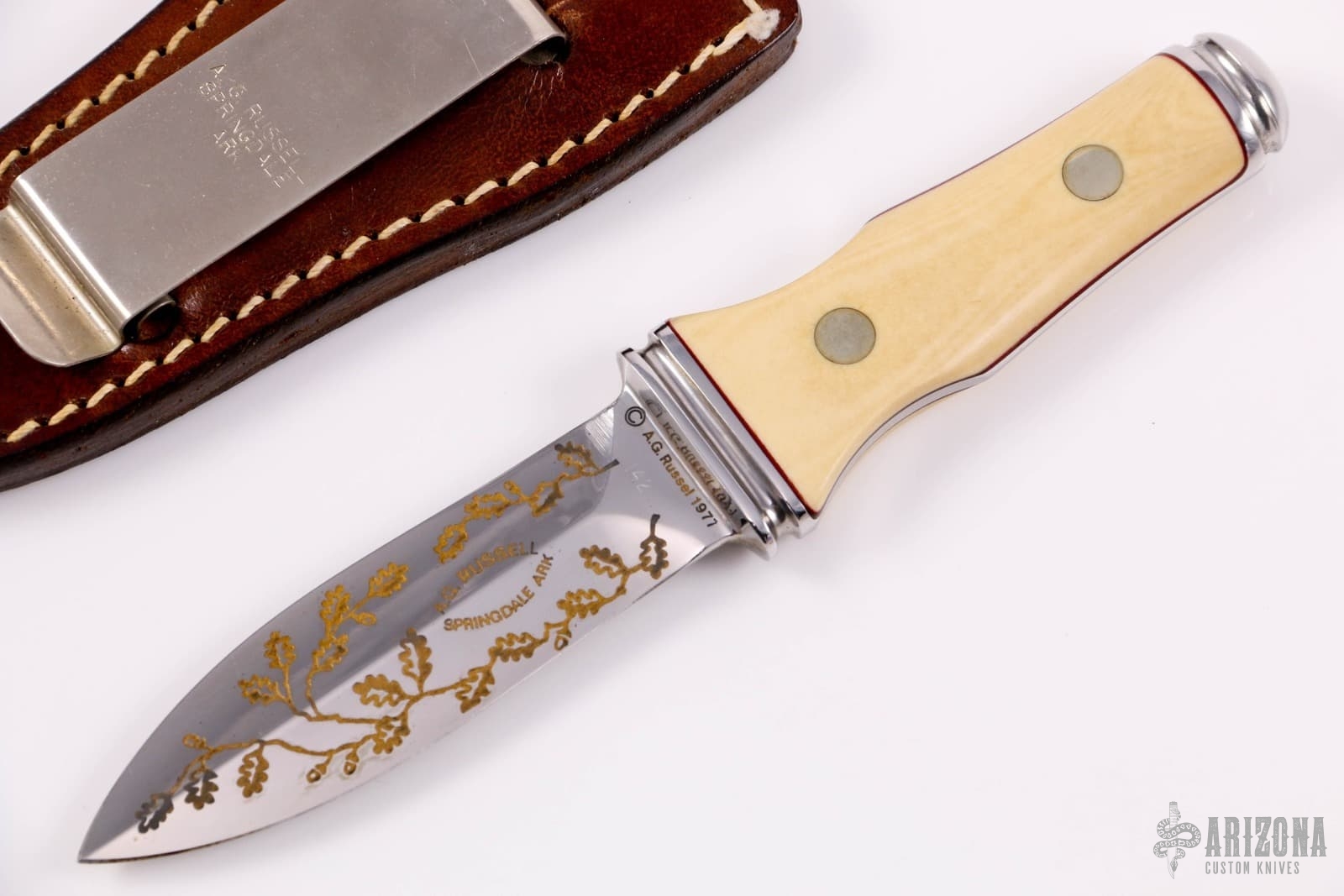Engraved Sting Dagger #142 - Arizona Custom Knives