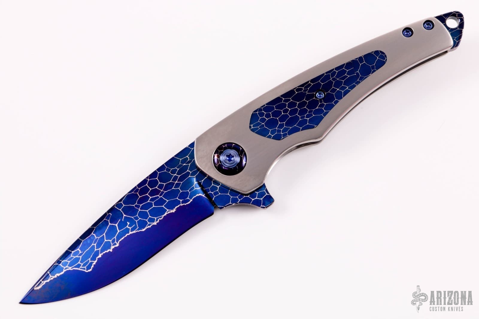 Medium Simplex - Voorhies Bubble Damascus - Arizona Custom Knives
