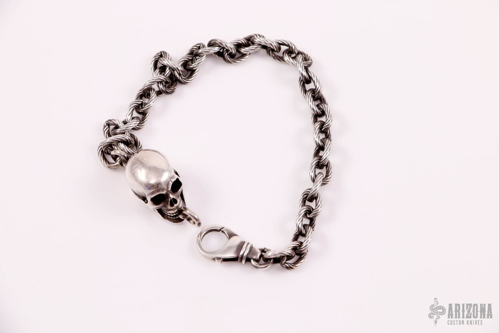 Chain Link Skull Braclet - Arizona Custom Knives