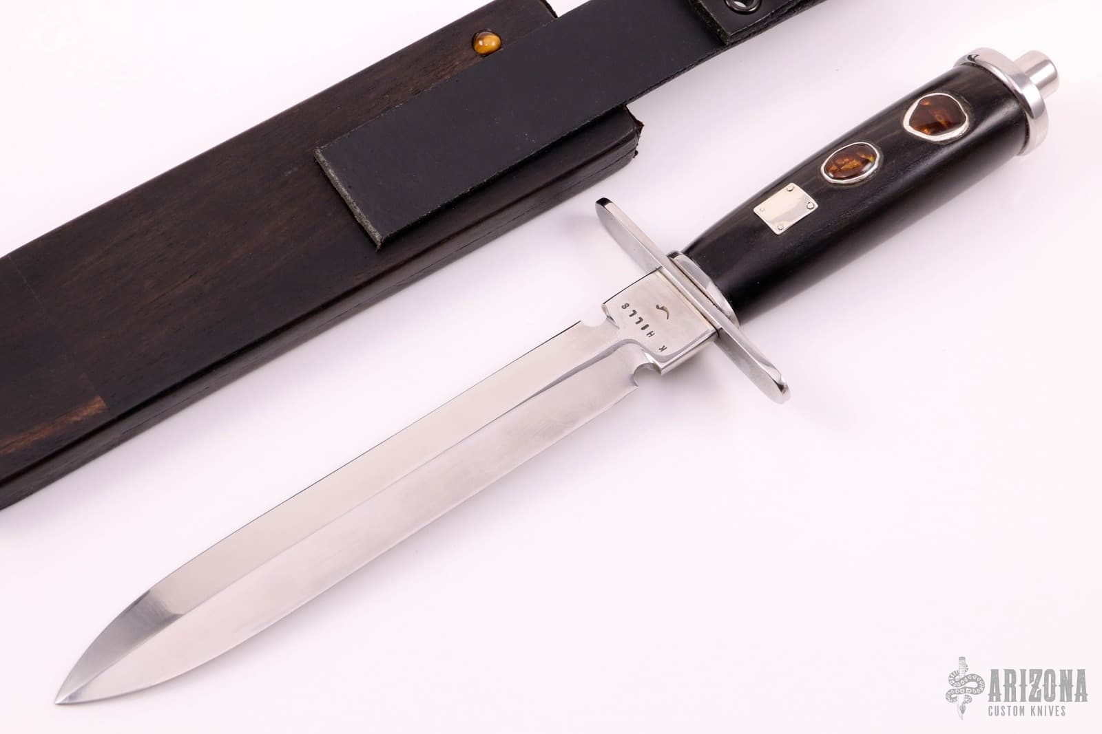 Fire Agate Dagger - Arizona Custom Knives