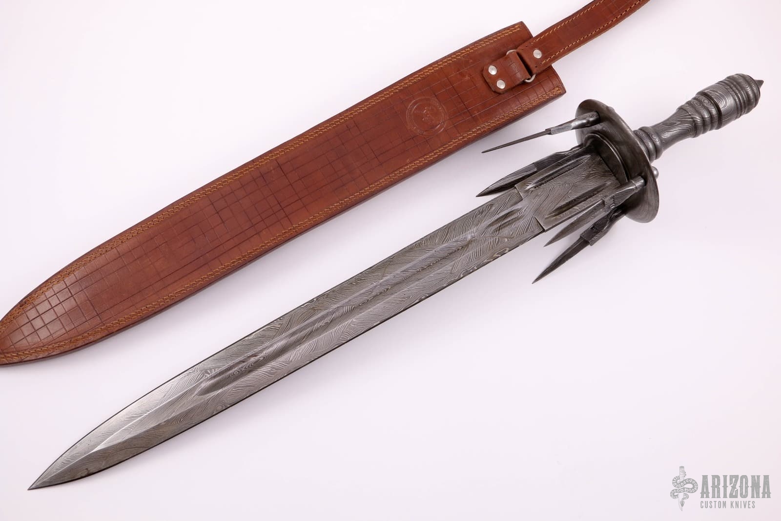 Full Damascus Sword - Arizona Custom Knives