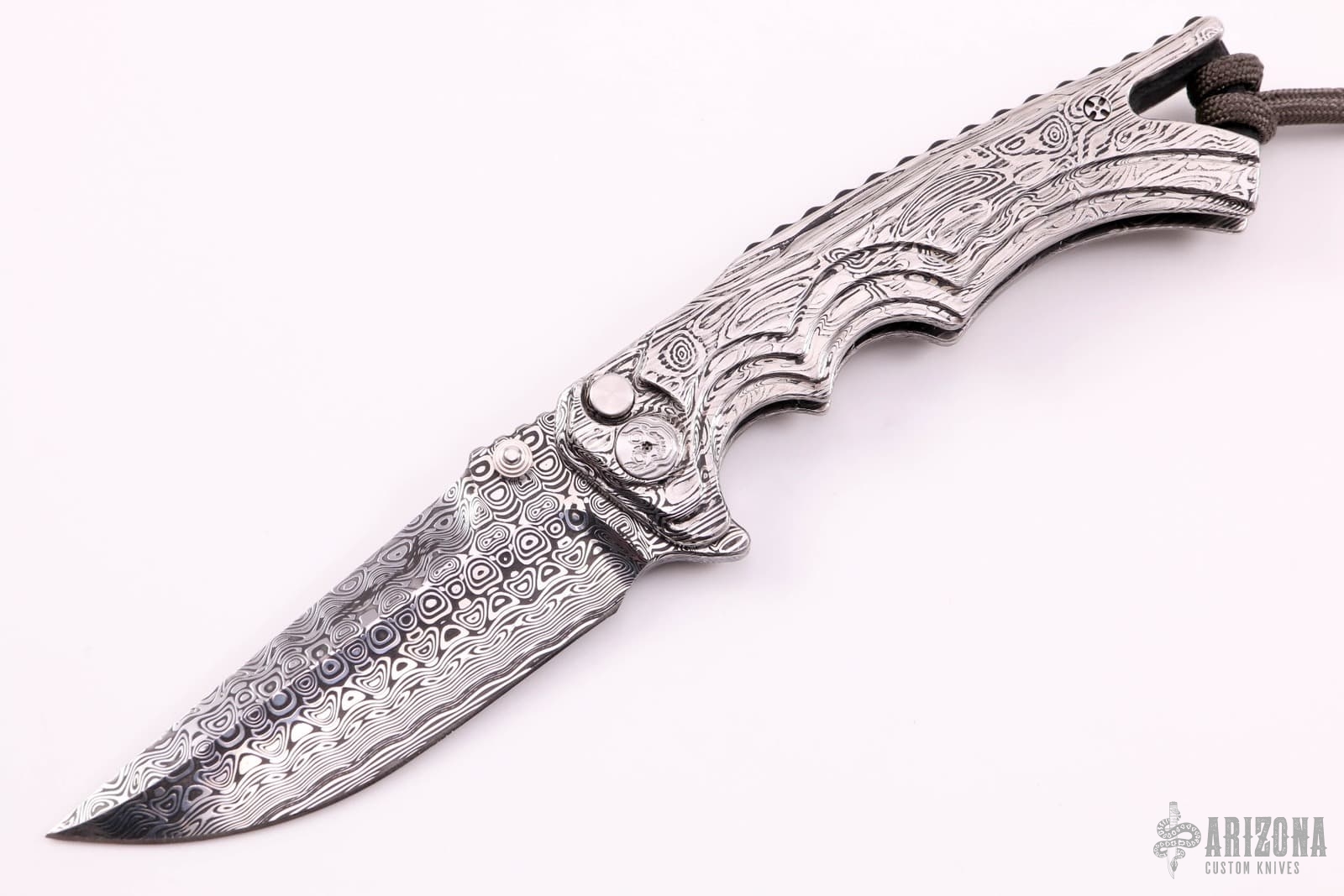 Full Damasteel Tighe Fighter - Arizona Custom Knives