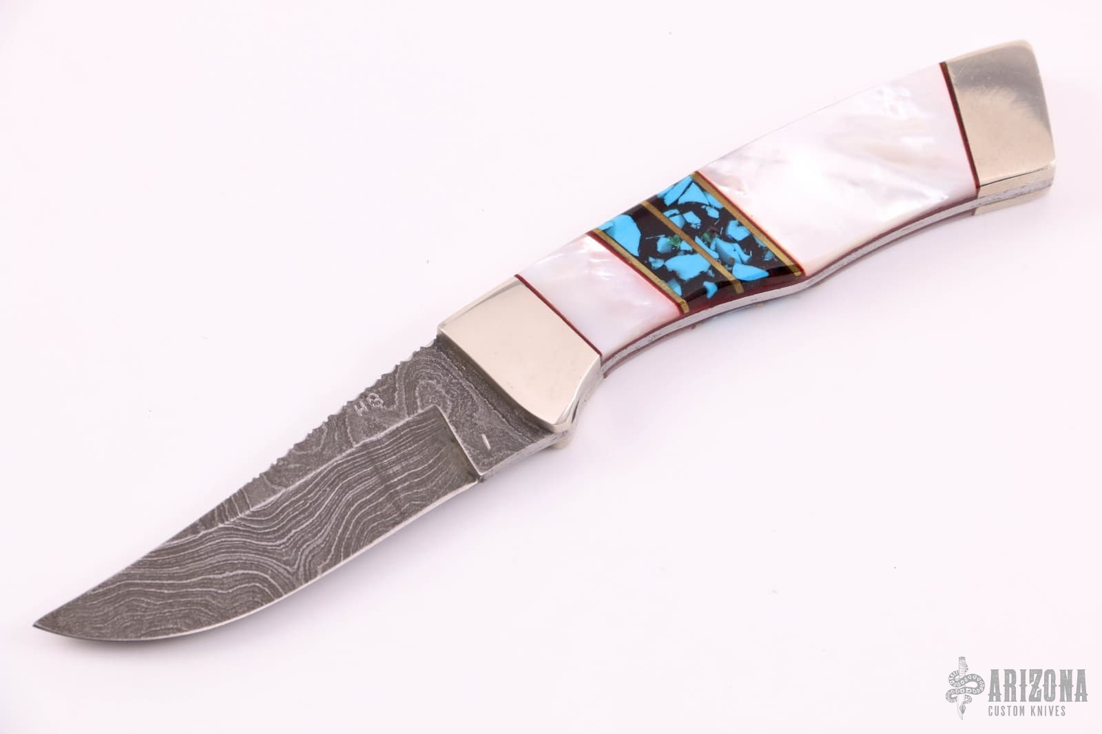 Damascus Fixed Blade - Arizona Custom Knives