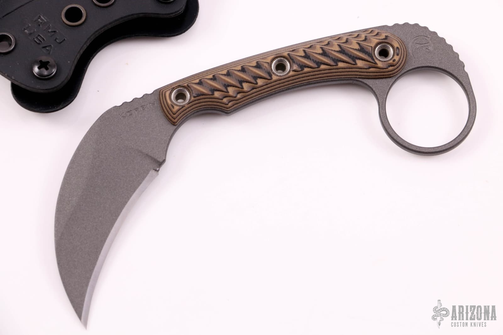 Korbin-Hyena Brown - Arizona Custom Knives