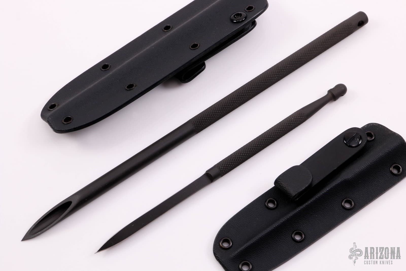 10" DLC Survival Straw and 7.25" Devil Dart Combo - Arizona Custom Knives