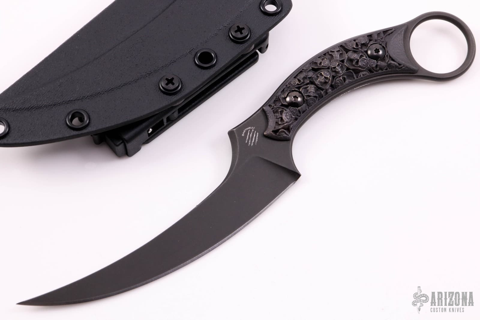 Mako w/ Bronzed Skulls - Arizona Custom Knives