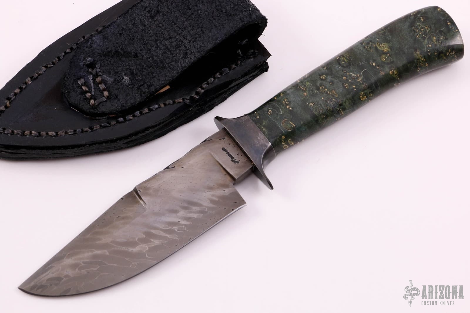 Cable Damascus Pocket Bowie | Arizona Custom Knives