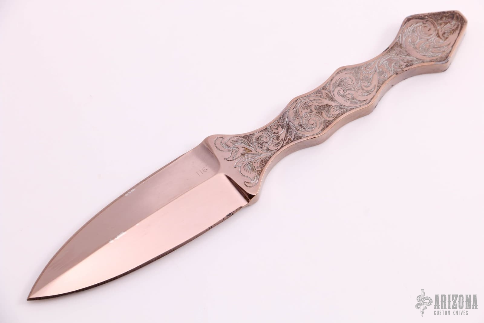 Engraved Boot Dagger - Arizona Custom Knives