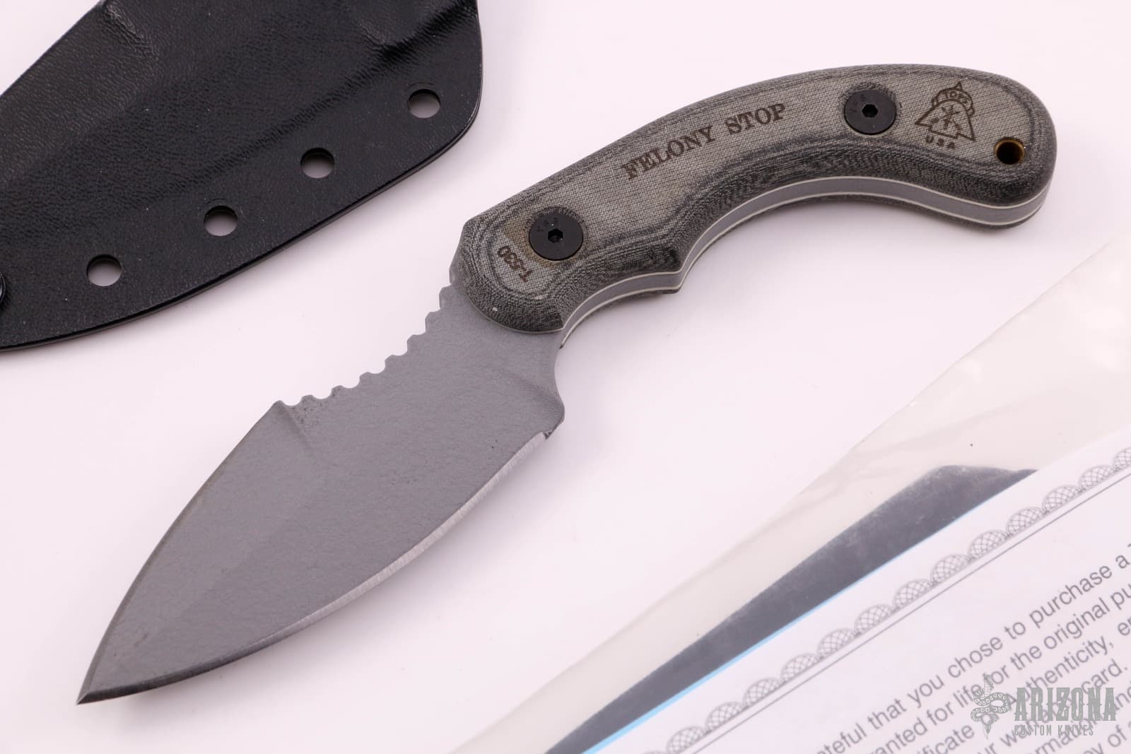 Felony Stop - Signed Packaging - Arizona Custom Knives
