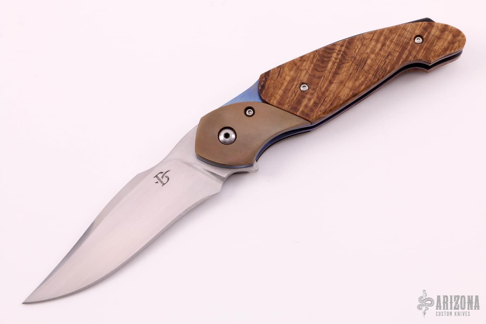 Tiger Eye Flipper Tactical Folding Knife - Arizona Custom Knives