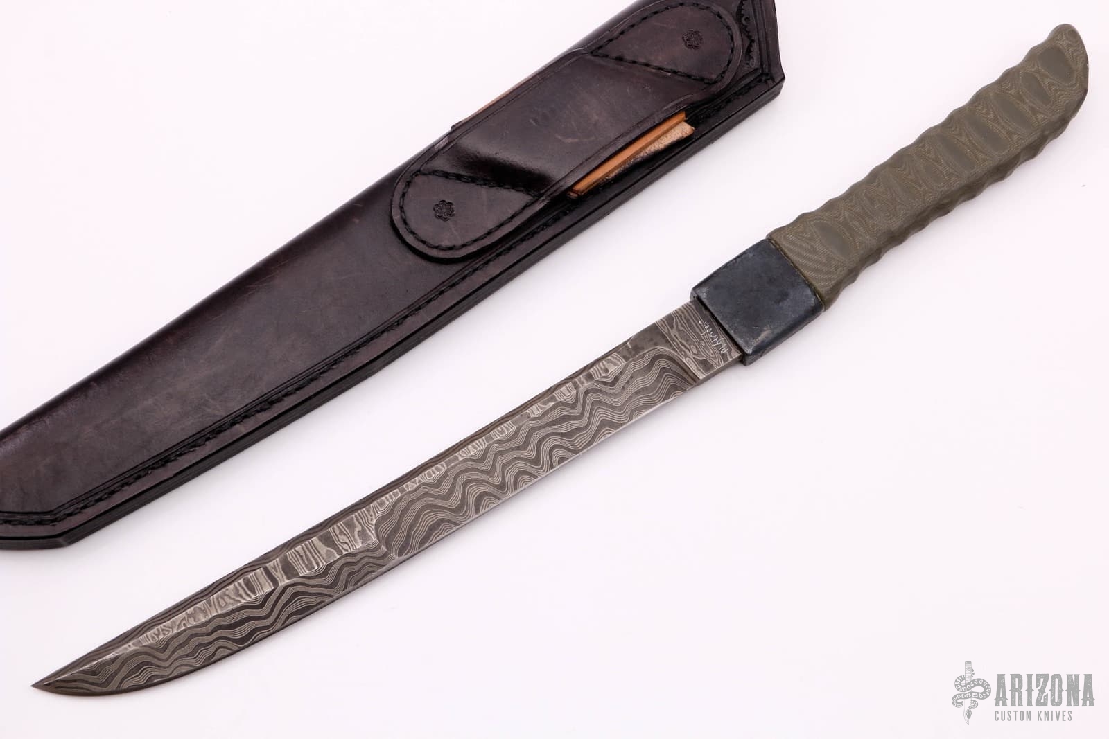 Damascus Short Sword - Arizona Custom Knives