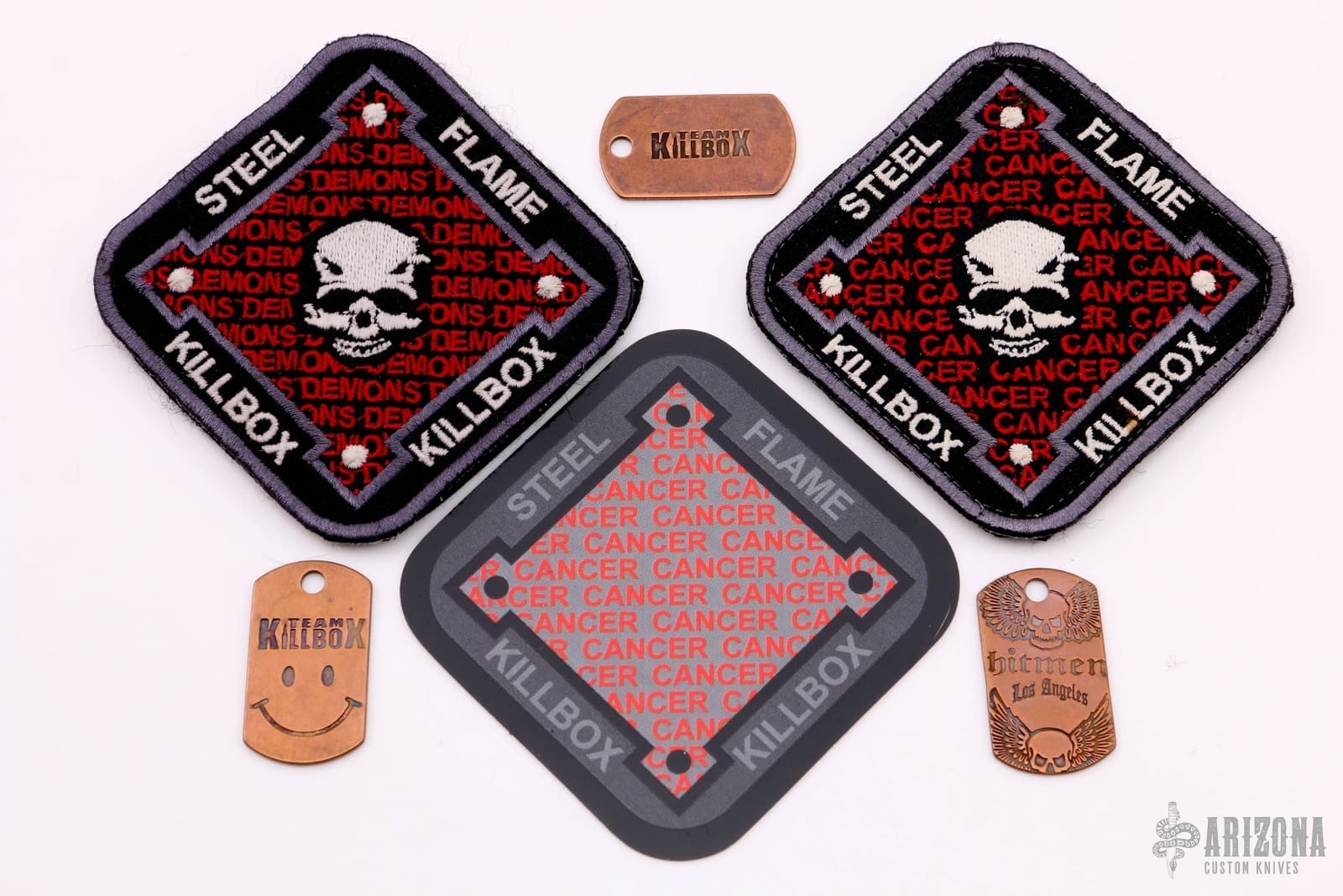 Team Kill Box Tags/Sticker/Patches - Arizona Custom Knives