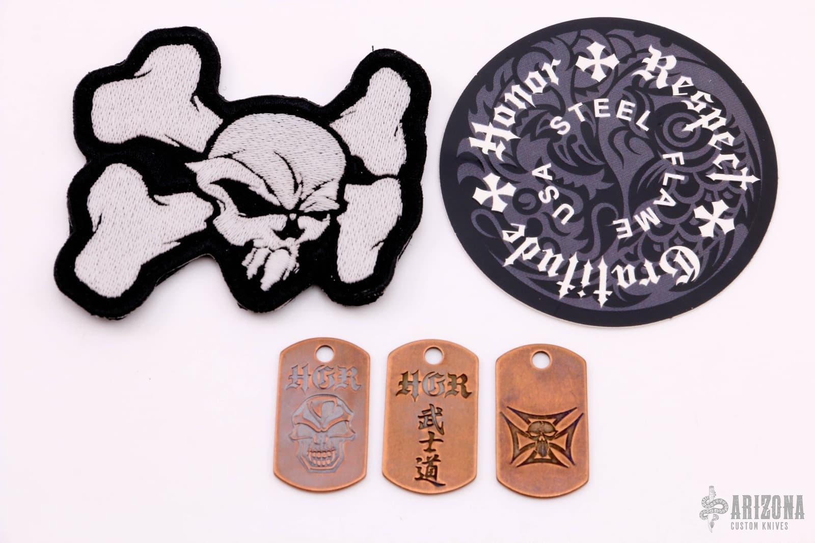 Steel Flame Tags/Sticker/Patch - Arizona Custom Knives