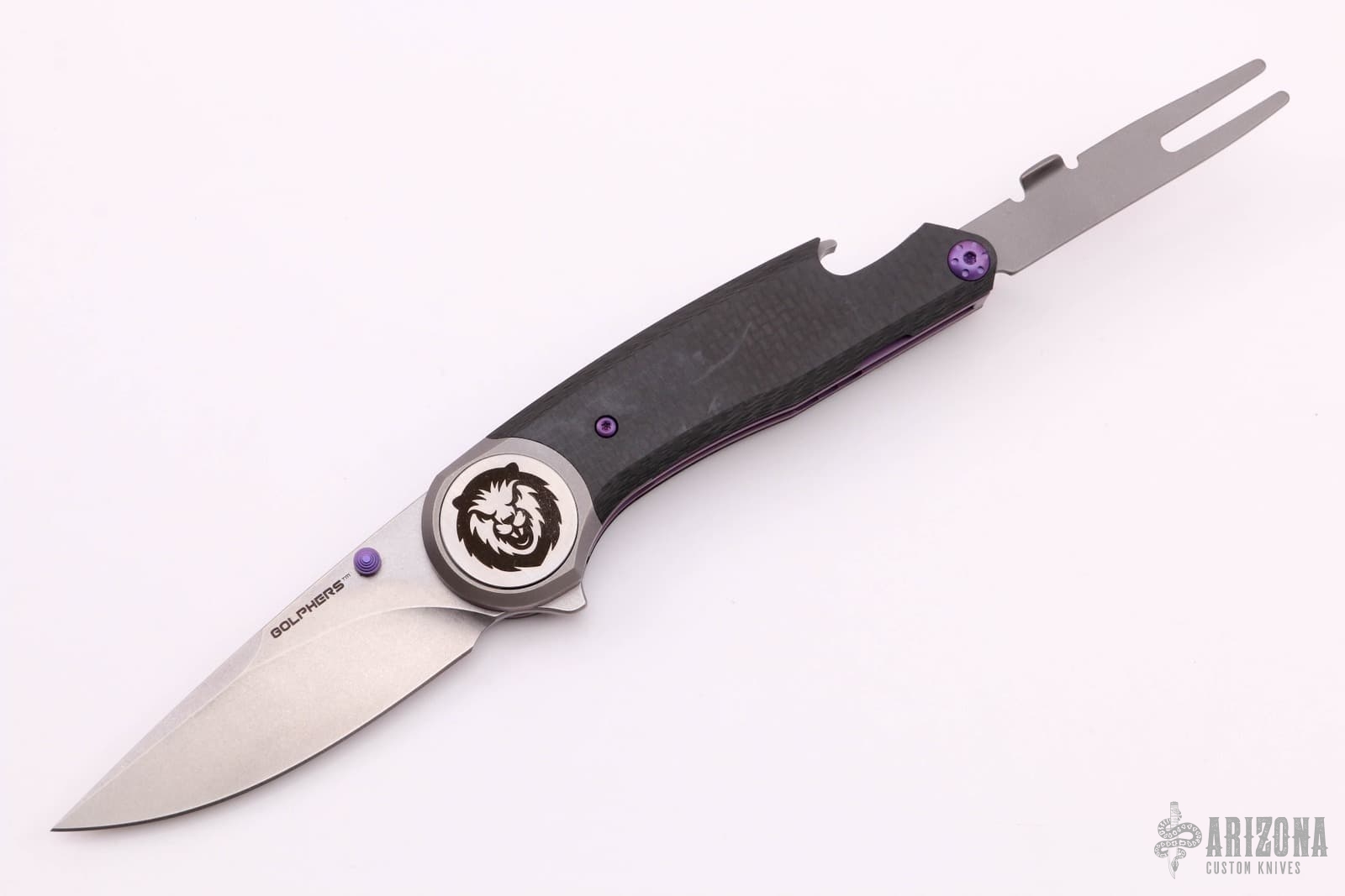 Ace - Purple Carbon Fiber - Arizona Custom Knives