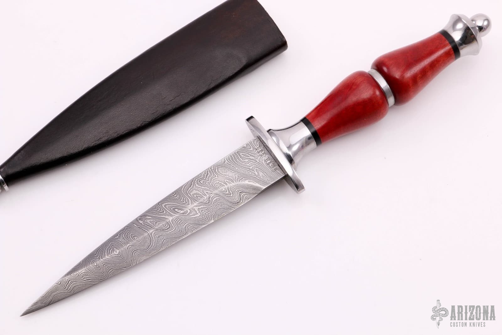 Pink Ivory Wood Dagger - Arizona Custom Knives