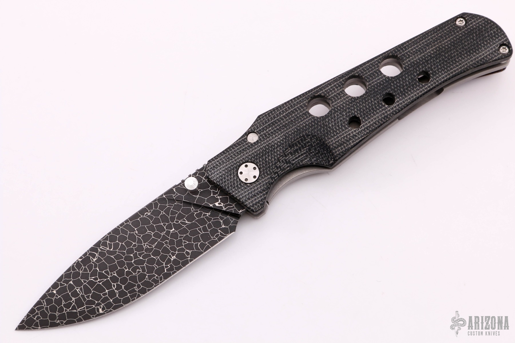 Jaeger - Brown Burlap Micarta - Arizona Custom Knives