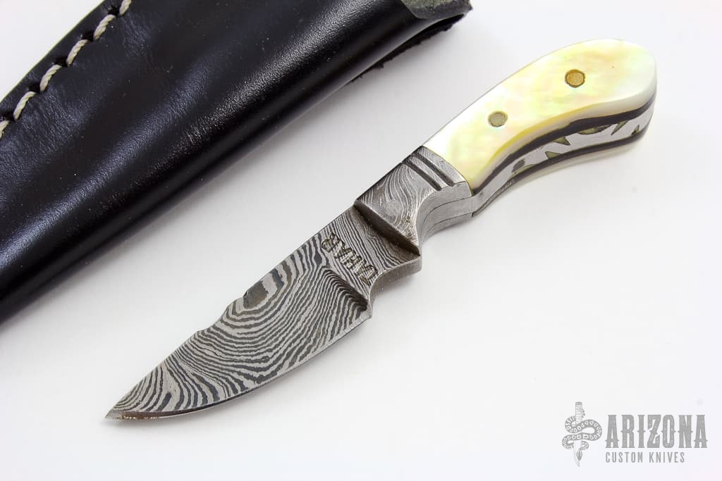 Mini Damascus Fixed Blade - Arizona Custom Knives