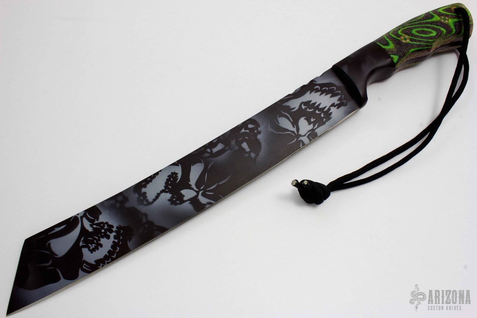 Custom Chopper with Leather Sheath - Arizona Custom Knives