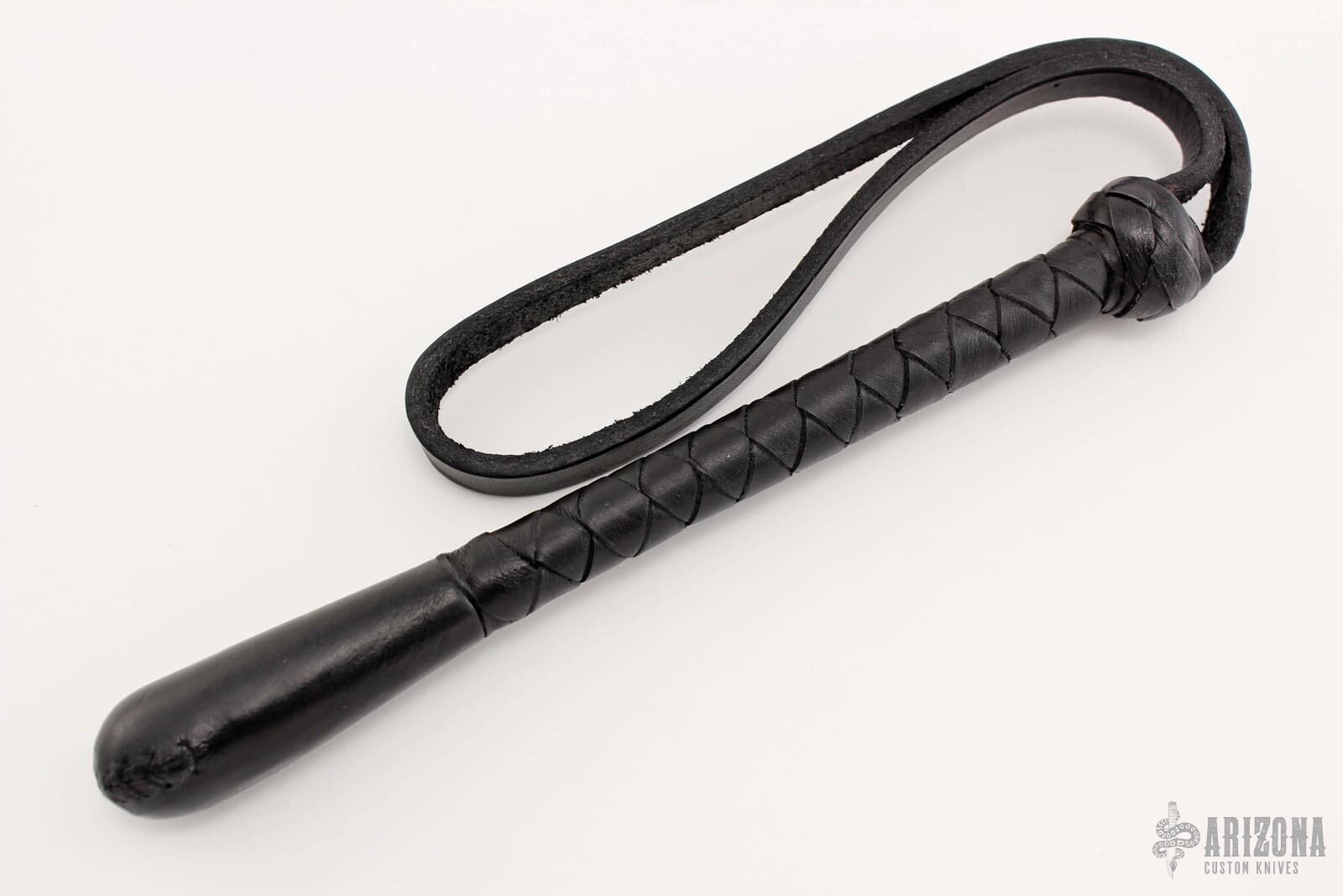 9" Leather Springloaded Blackjack w/ Strap - Arizona Custom Knives