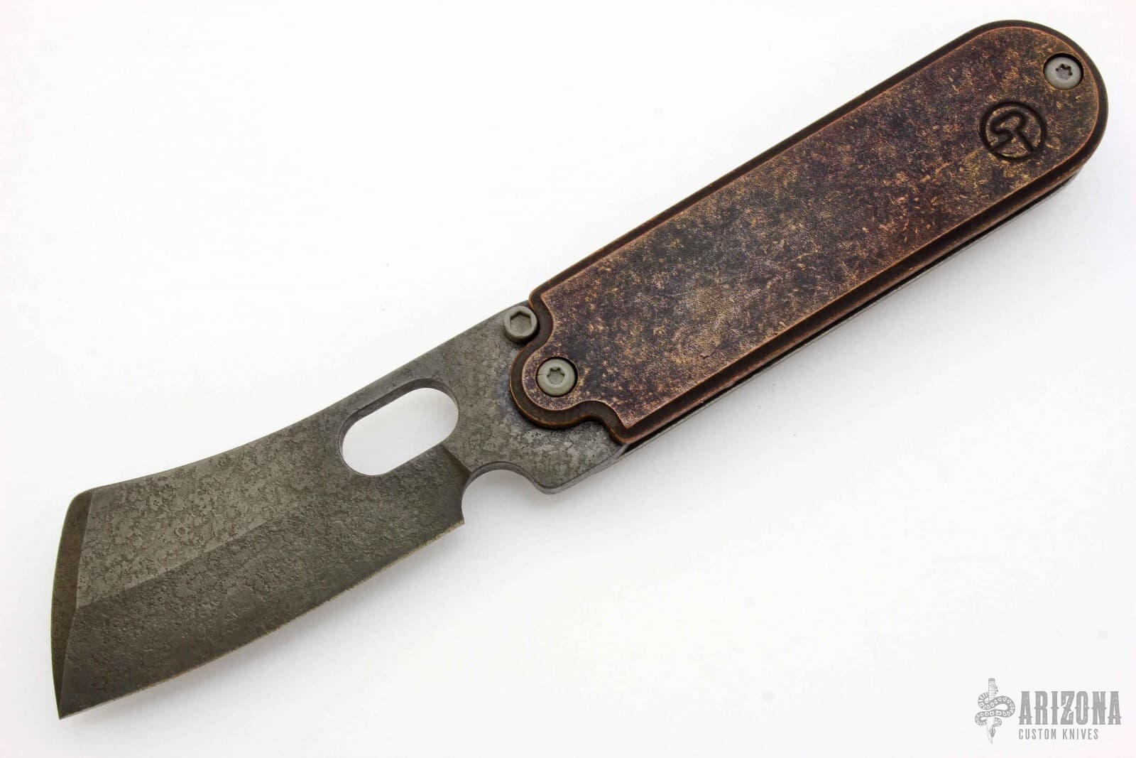 Bean Cleaver - Distressed Copper - Arizona Custom Knives