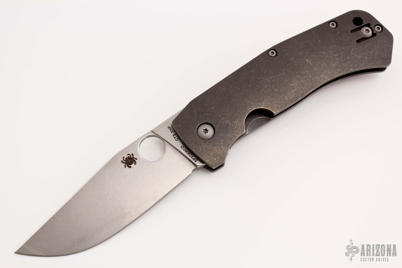 C186TIP Slysz Bowie Folder - Arizona Custom Knives