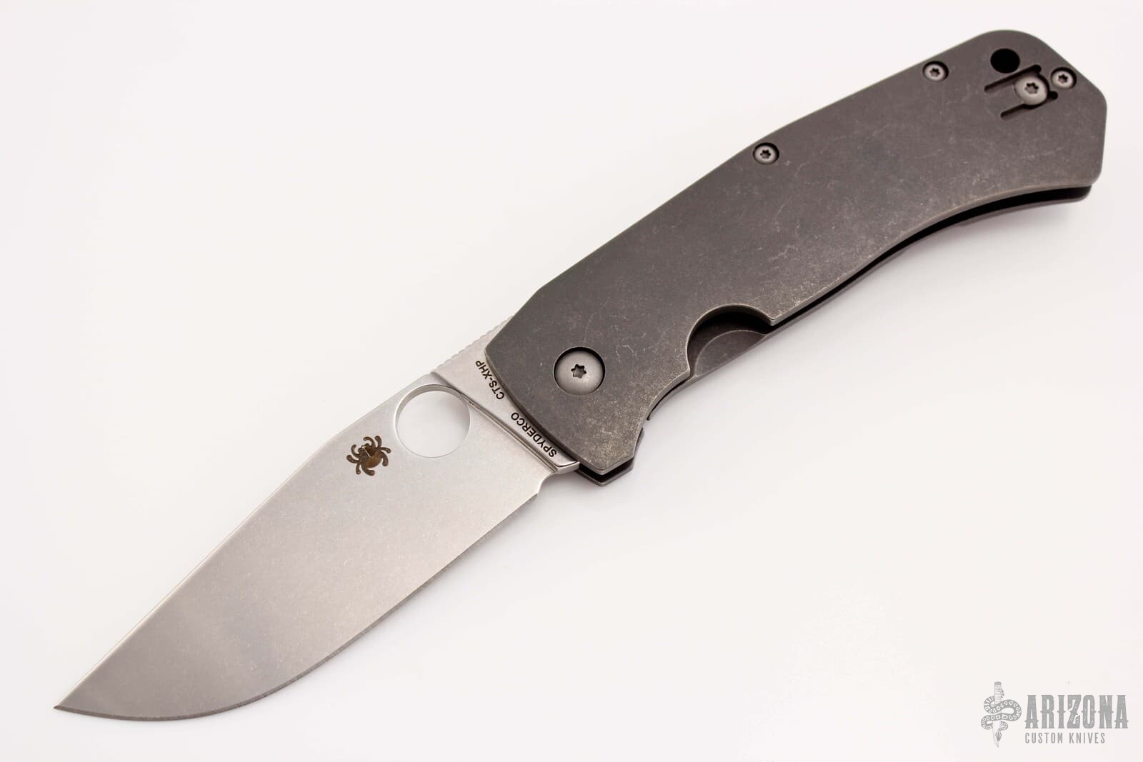 C186TIP Slysz Bowie Folder - Arizona Custom Knives
