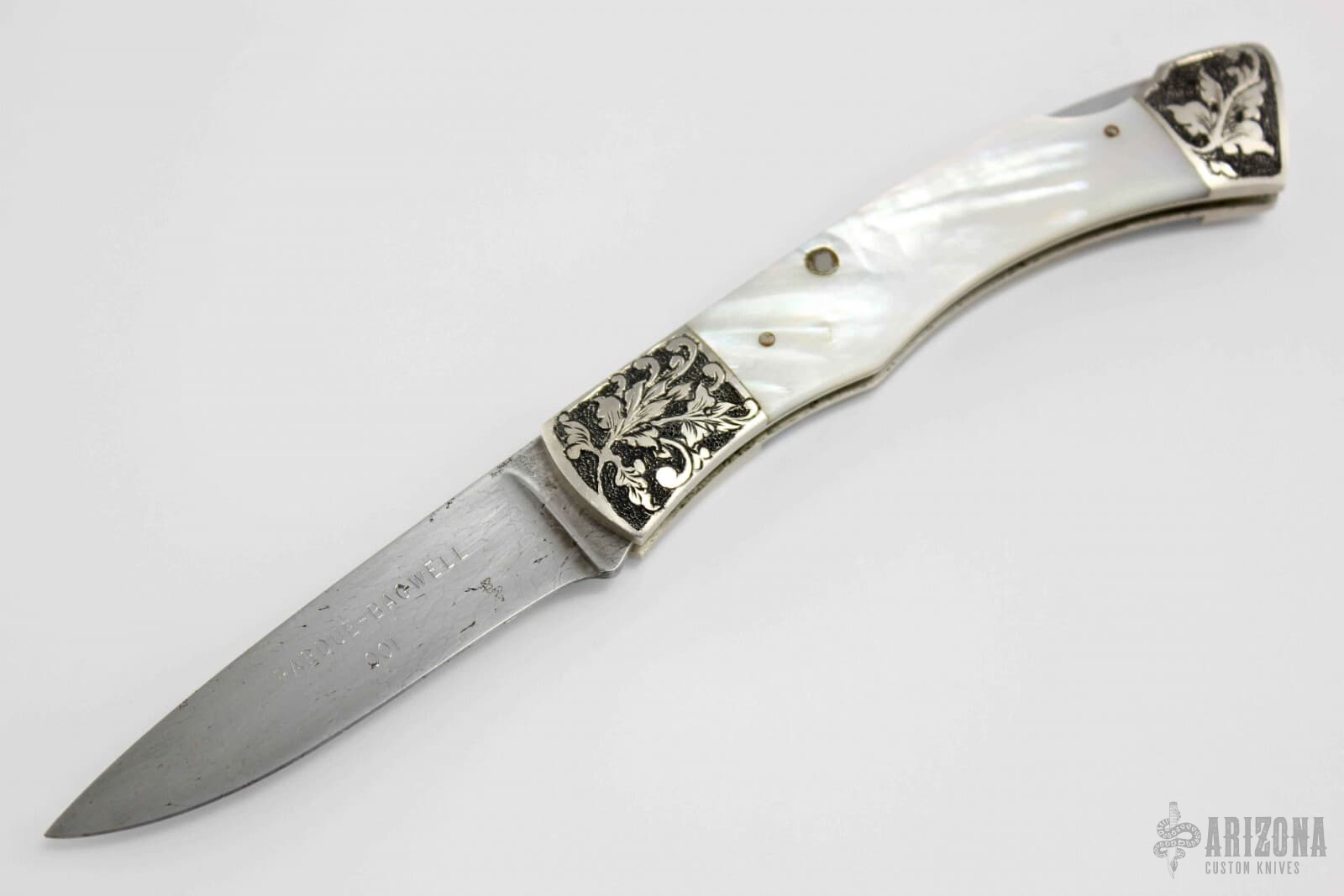 Cable Damascus Lockback #001 - Arizona Custom Knives