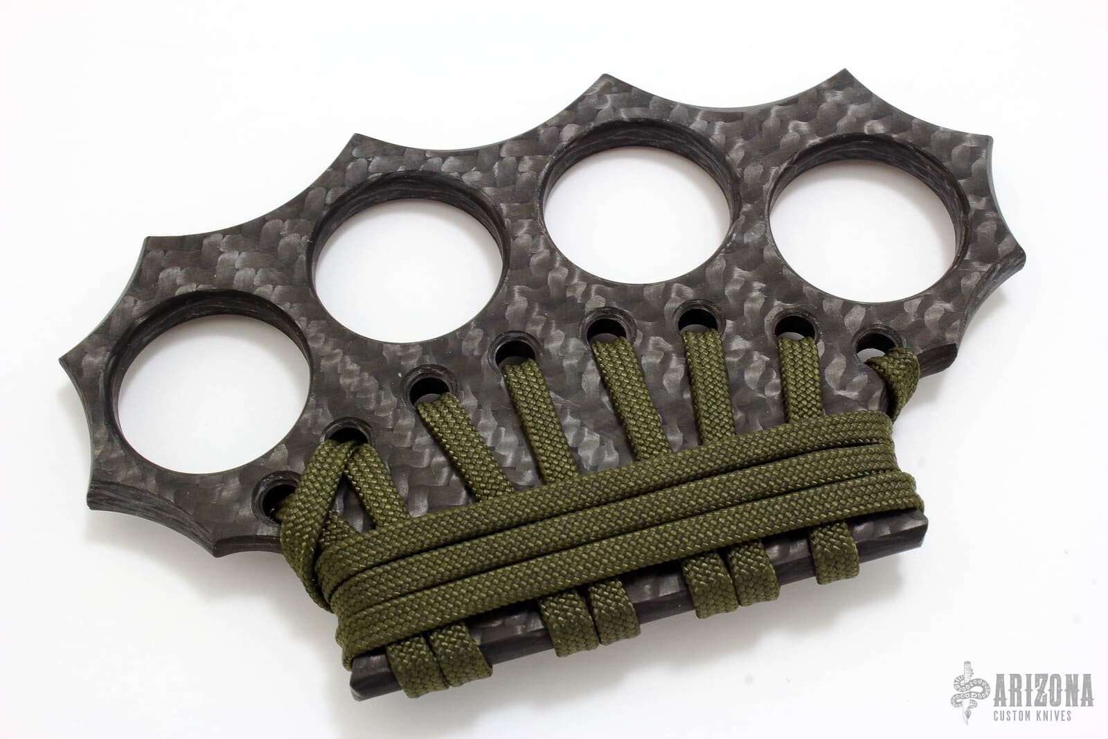 Carbon Fiber Knuckles w/ Paracord Wrap - Arizona Custom Knives
