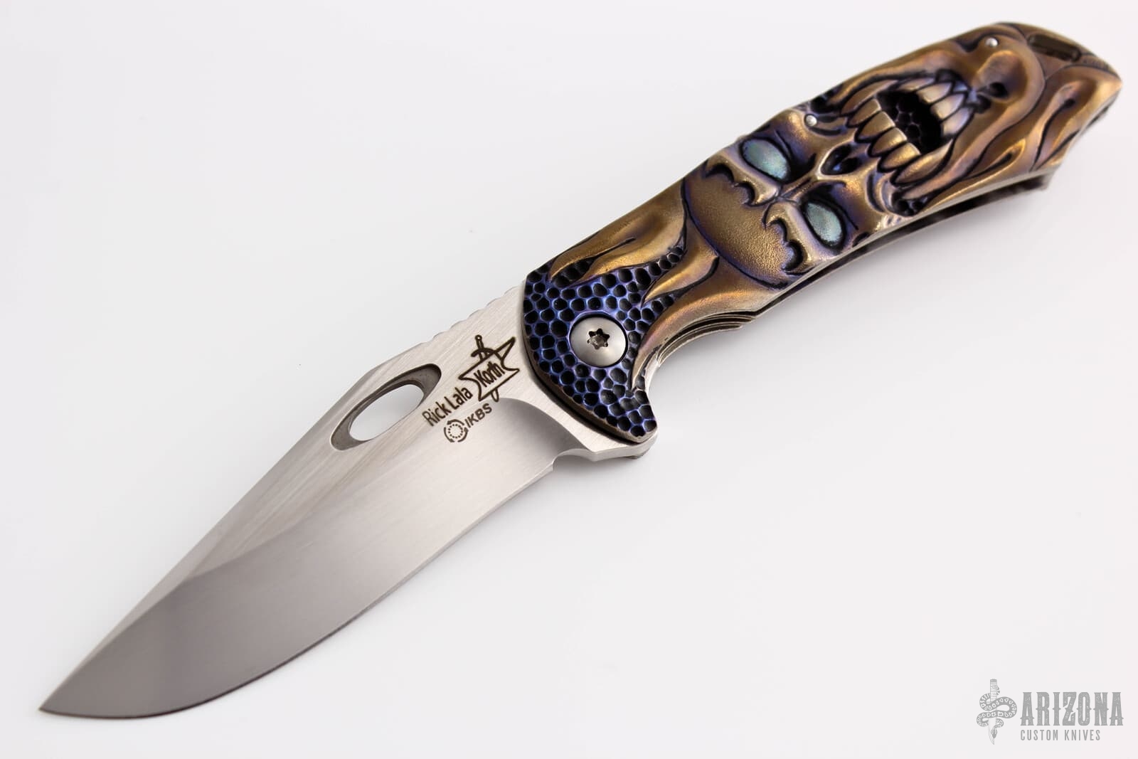 Carved Framelock Folder - Arizona Custom Knives