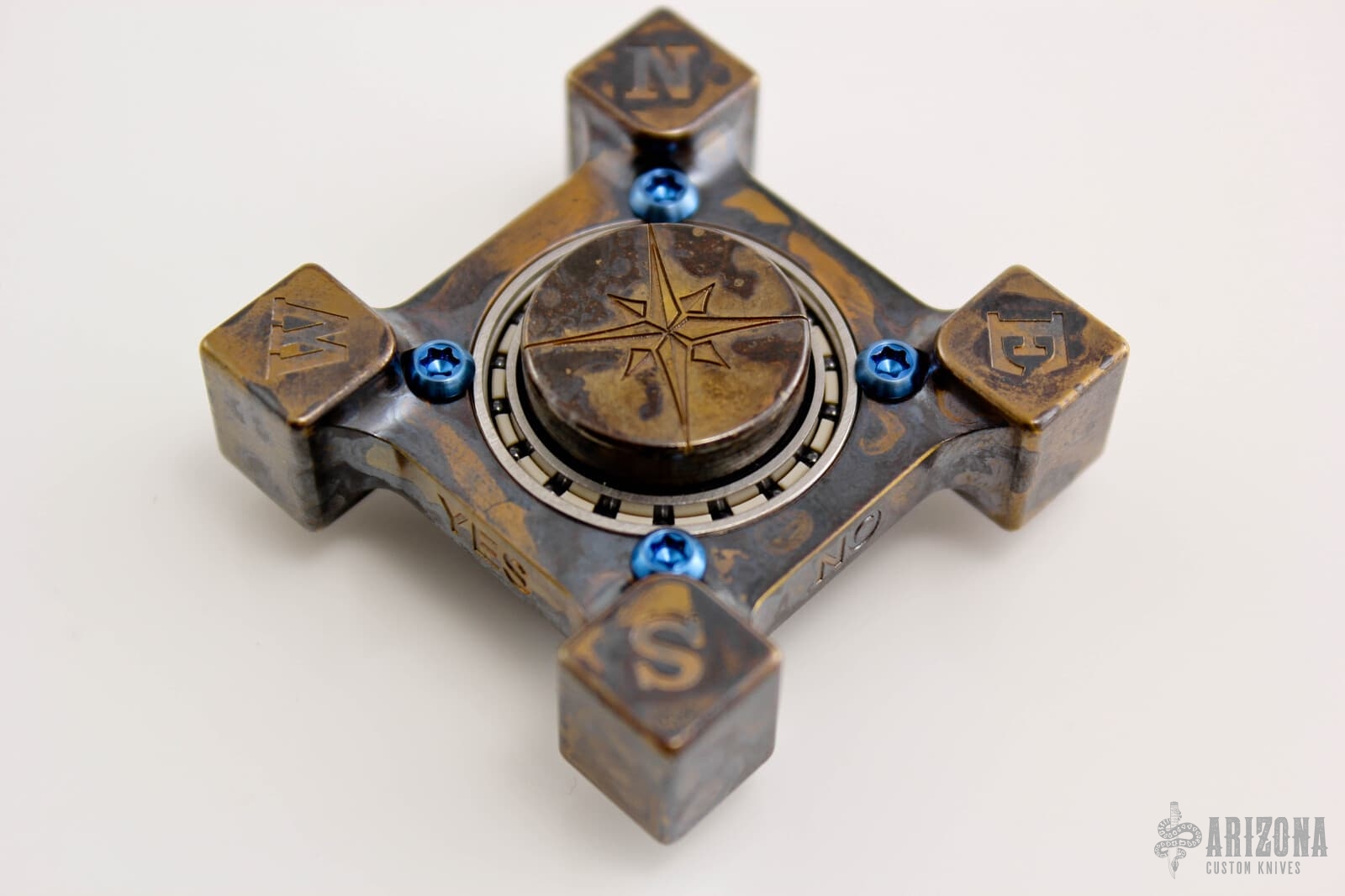 Compass Rose RingSpin with Matching Slug - Arizona Custom Knives