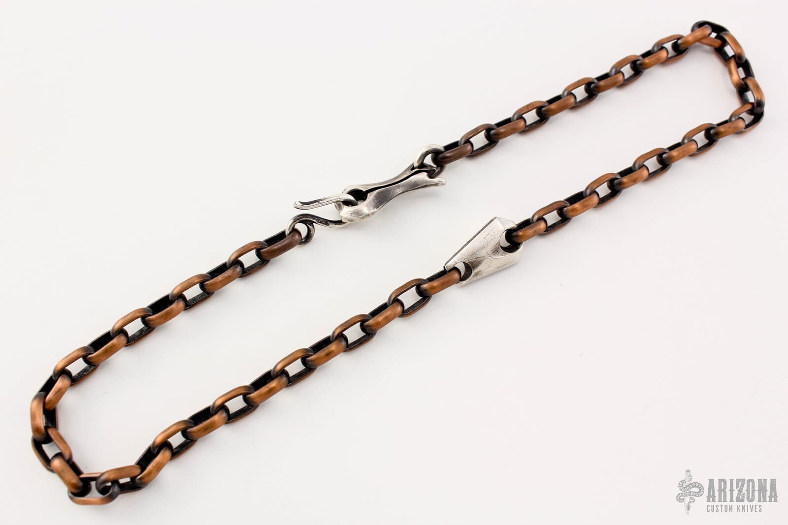 Copper and Sterling Silver Wallet Chain - 1/1 - Arizona Custom Knives