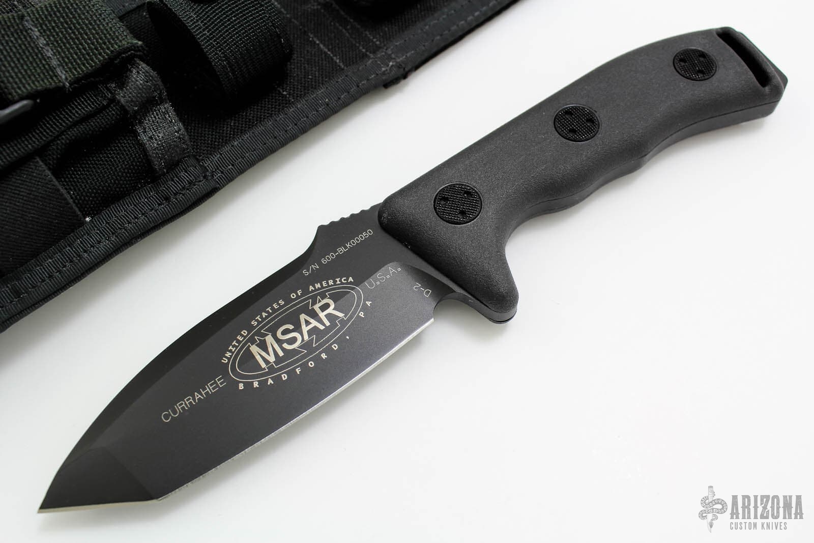 Currahee T/E Black Standard - MSAR Edition - Arizona Custom Knives
