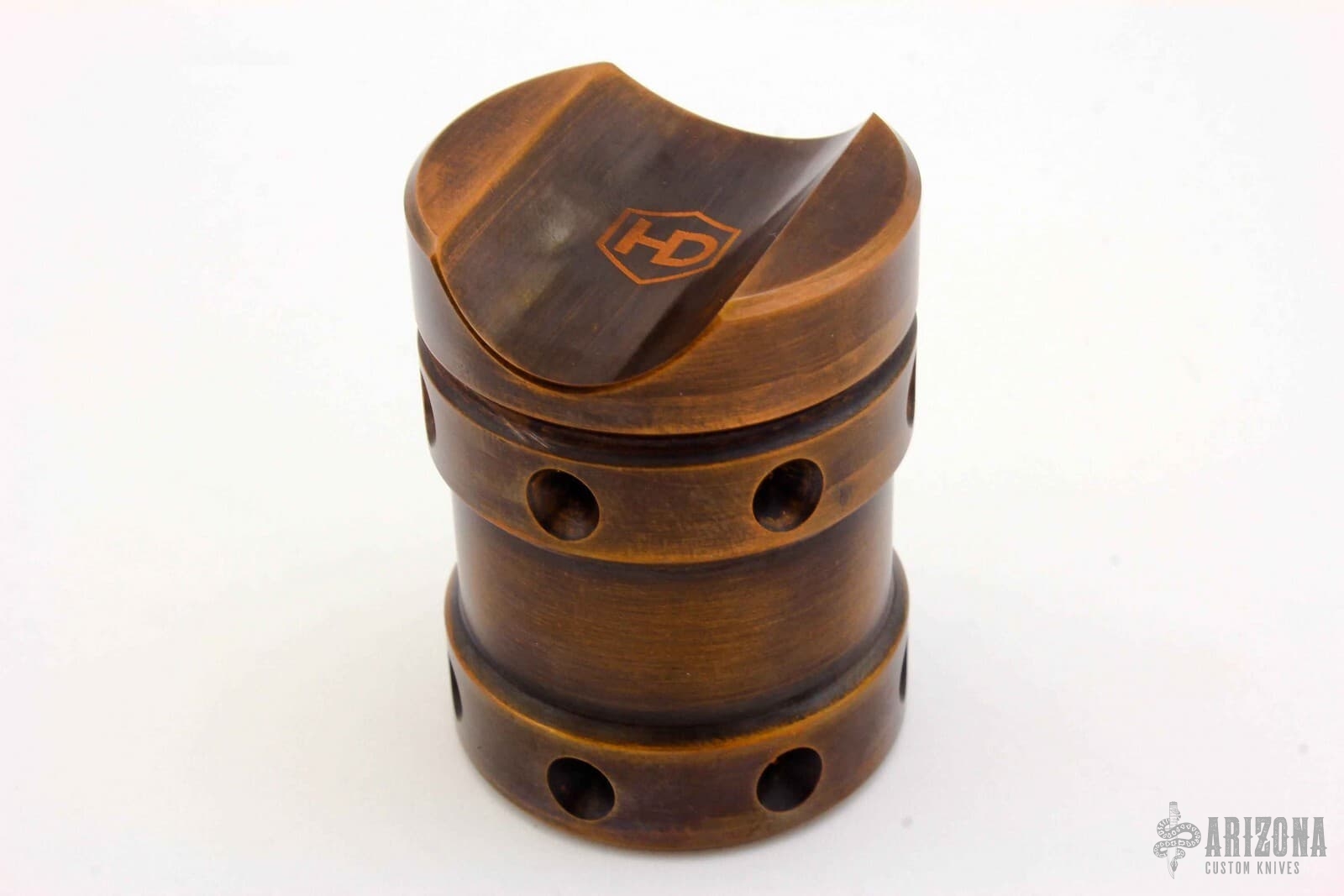 Custom Copper Cigar Rest with Vintage Finish - Arizona Custom Knives