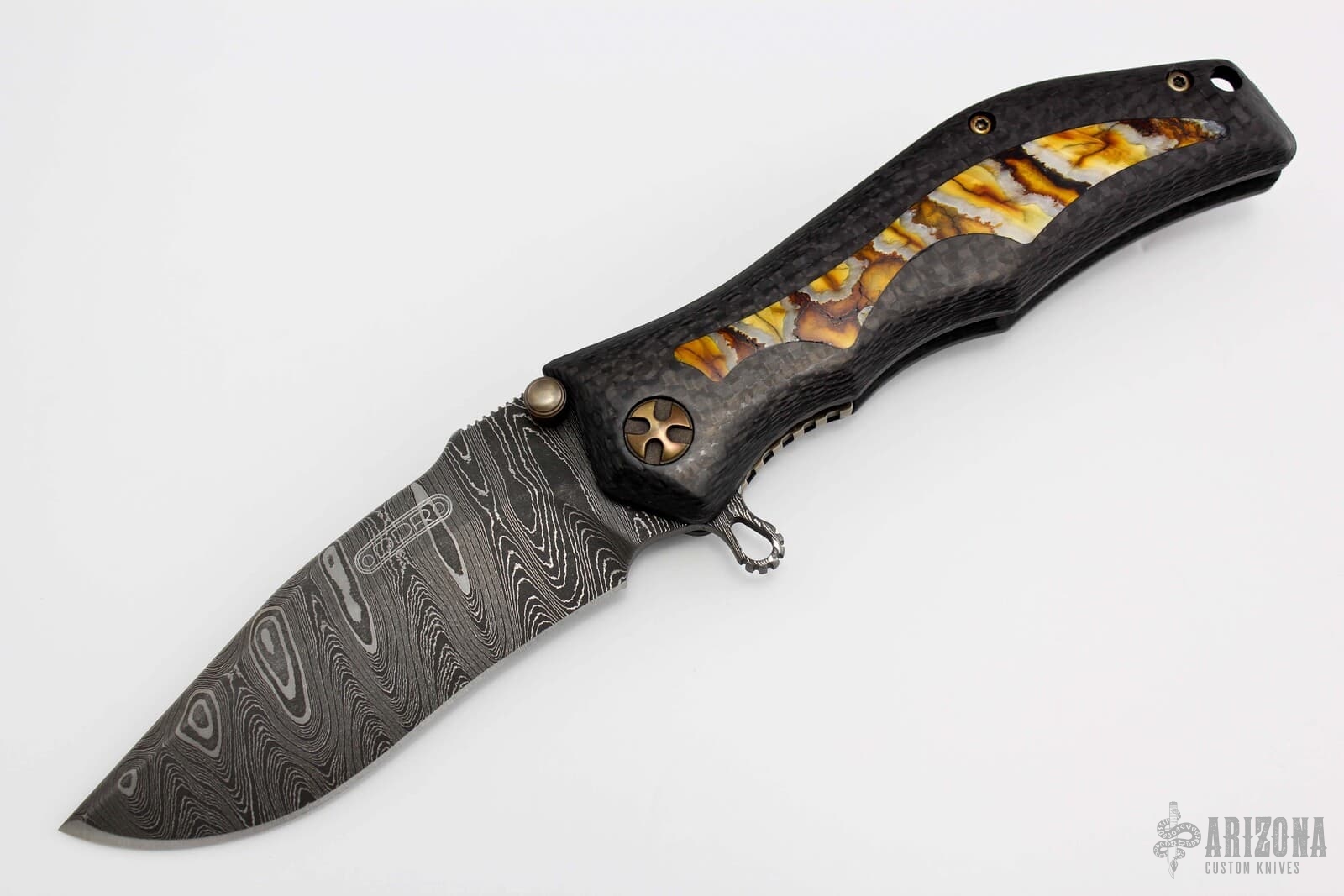 Custom Damascus Gun Hammer - Arizona Custom Knives