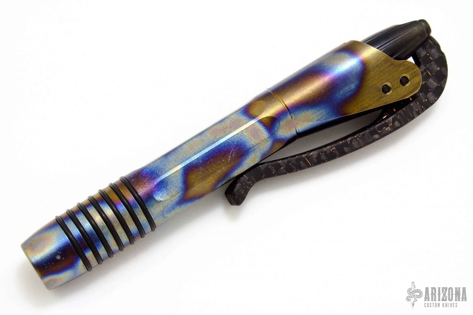 Custom Siphon II - Flamed Titanium and LSCF Lever - Arizona Custom Knives