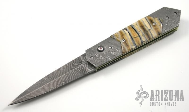 Damascus & Mammoth Tooth Auto - Arizona Custom Knives
