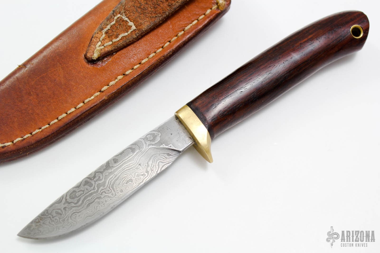 Damascus Drop Point - Arizona Custom Knives