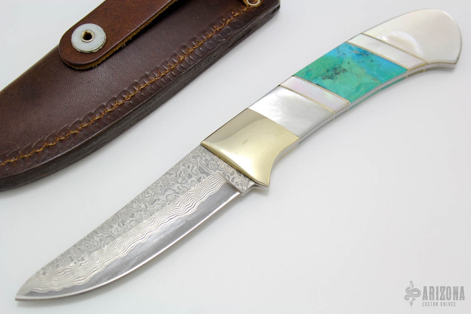Damascus Fixed Blade - Arizona Custom Knives