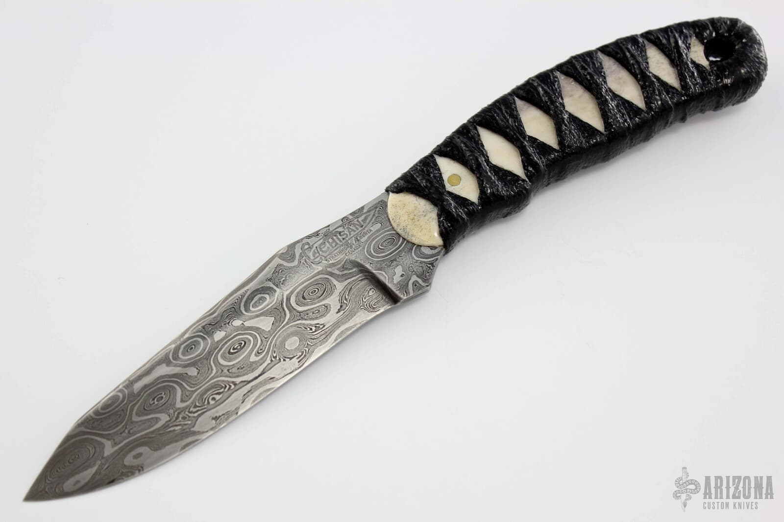 Damascus Fixed Blade - Arizona Custom Knives