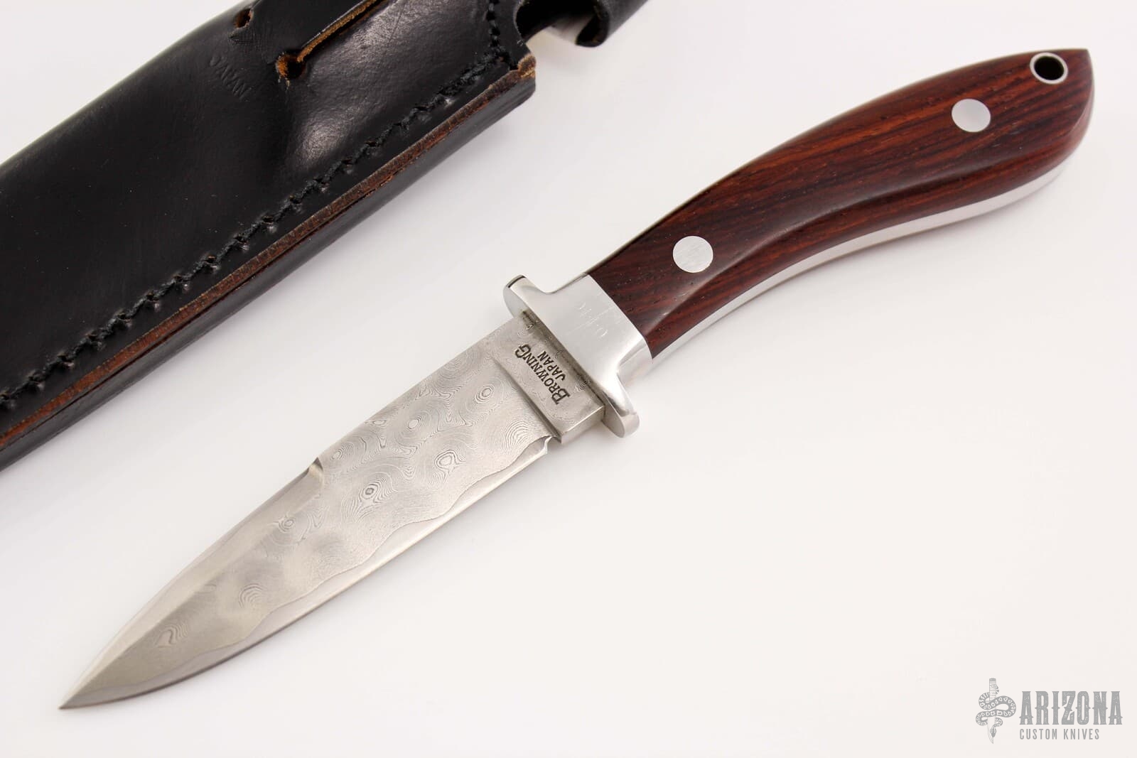 Damascus Fixed Blade #0446 of 1000 - Arizona Custom Knives