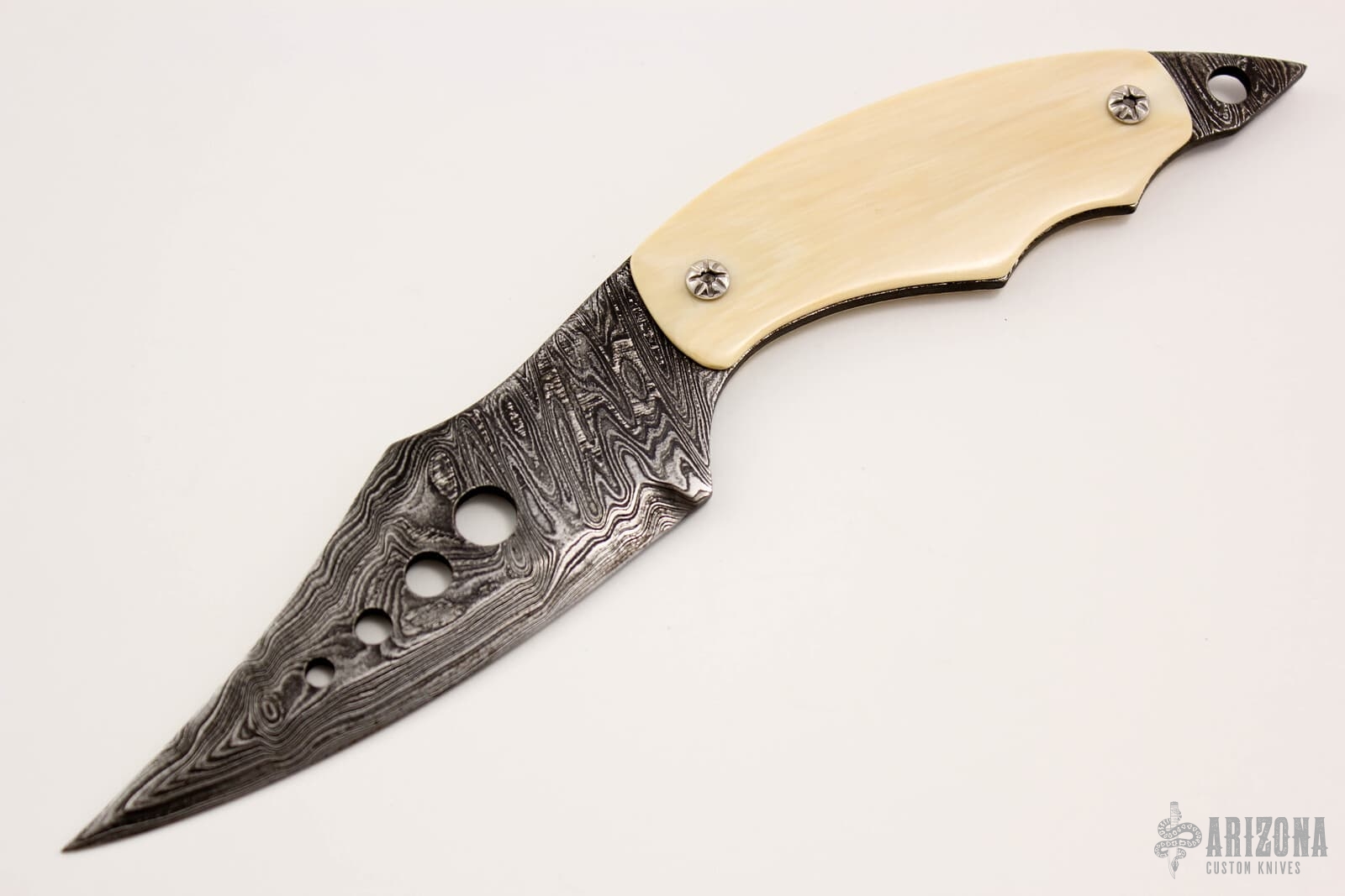 Damascus Fixed Blade #2 - Arizona Custom Knives