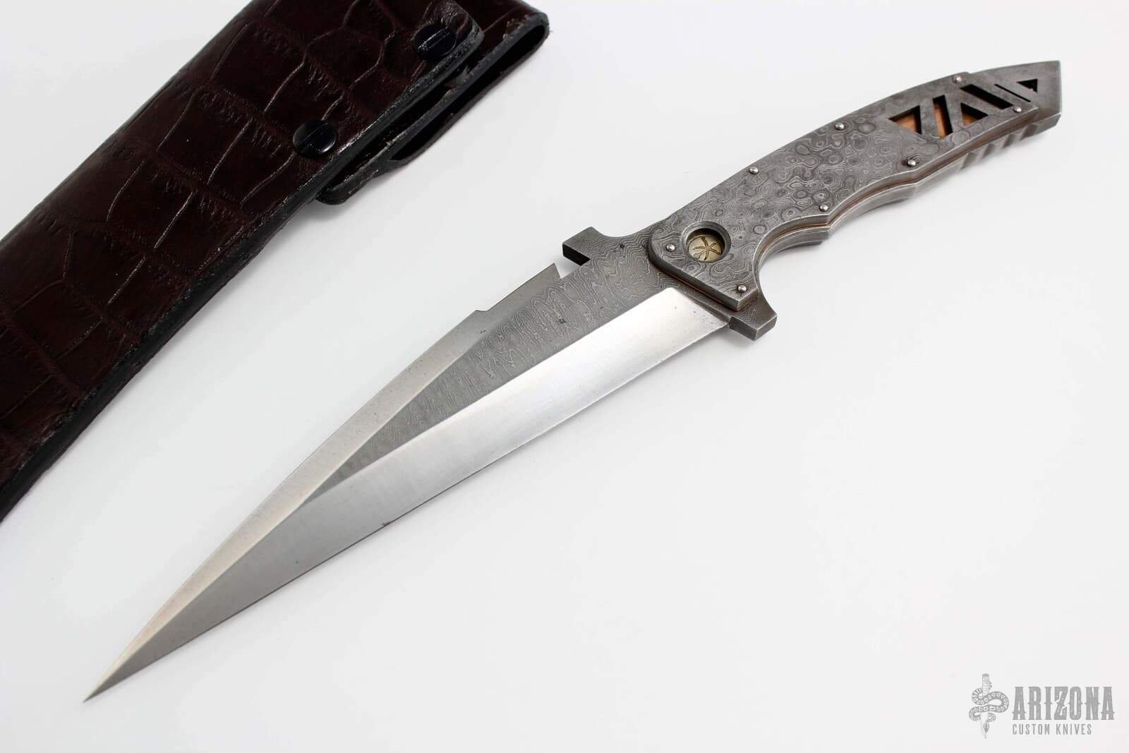 Damascus on Damascus Fighter - Arizona Custom Knives