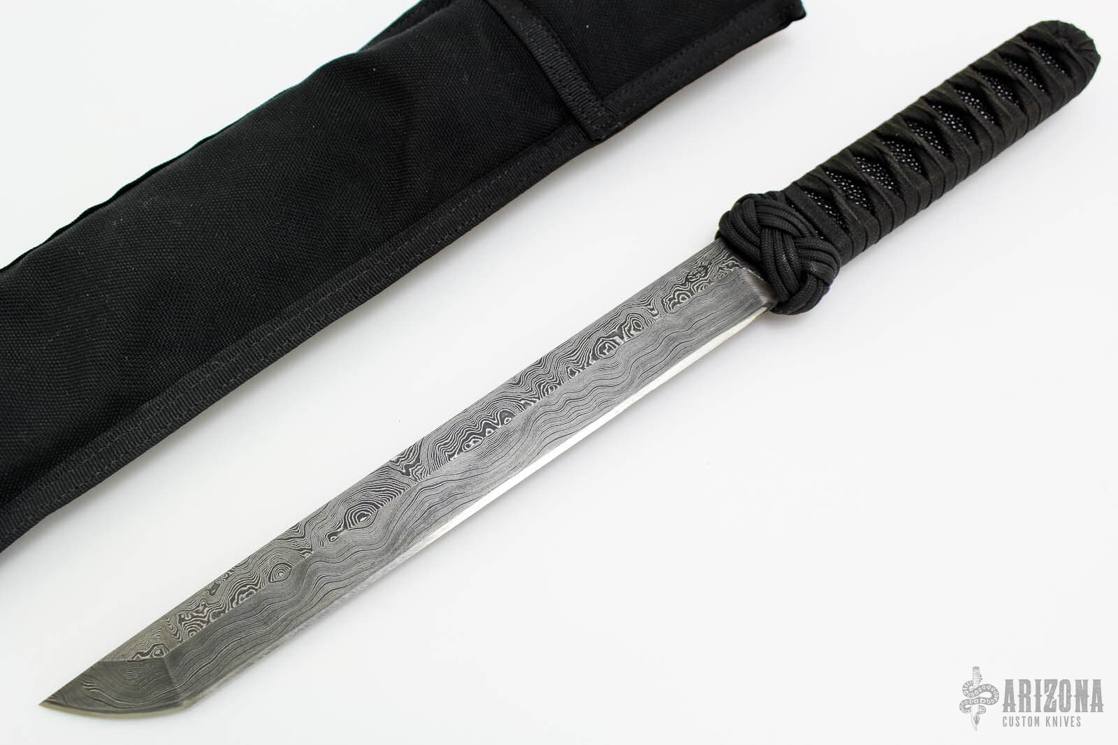 Damascus Tanto - Arizona Custom Knives