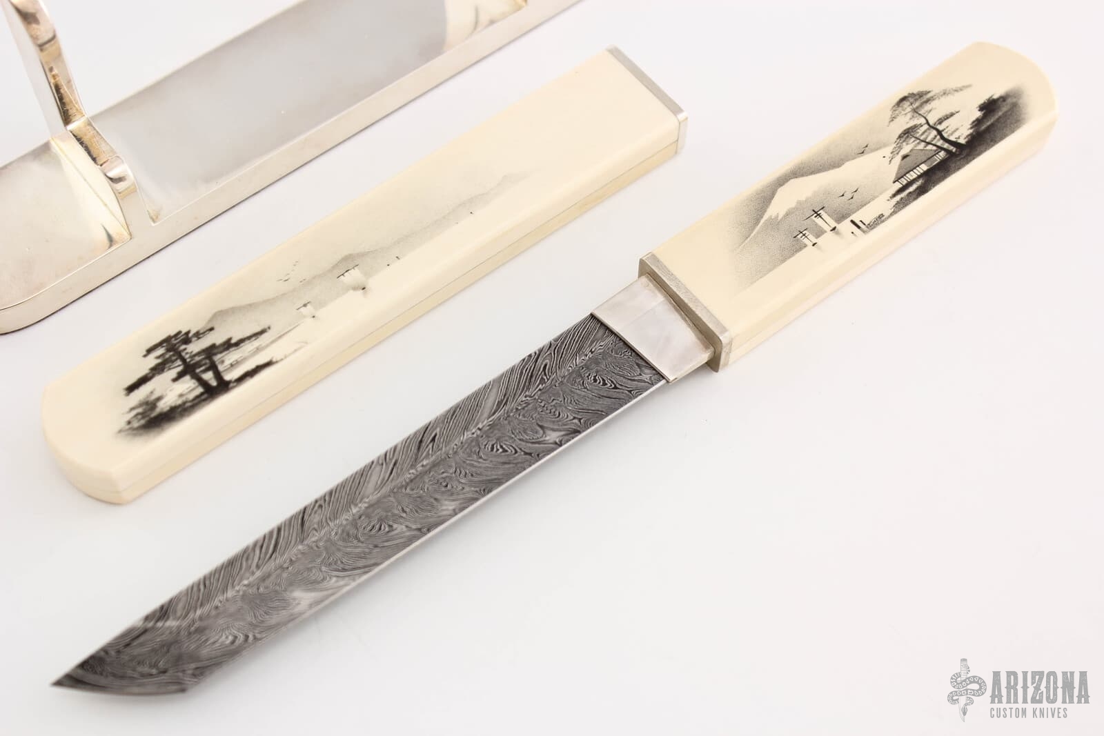 Damascus Tanto | Arizona Custom Knives