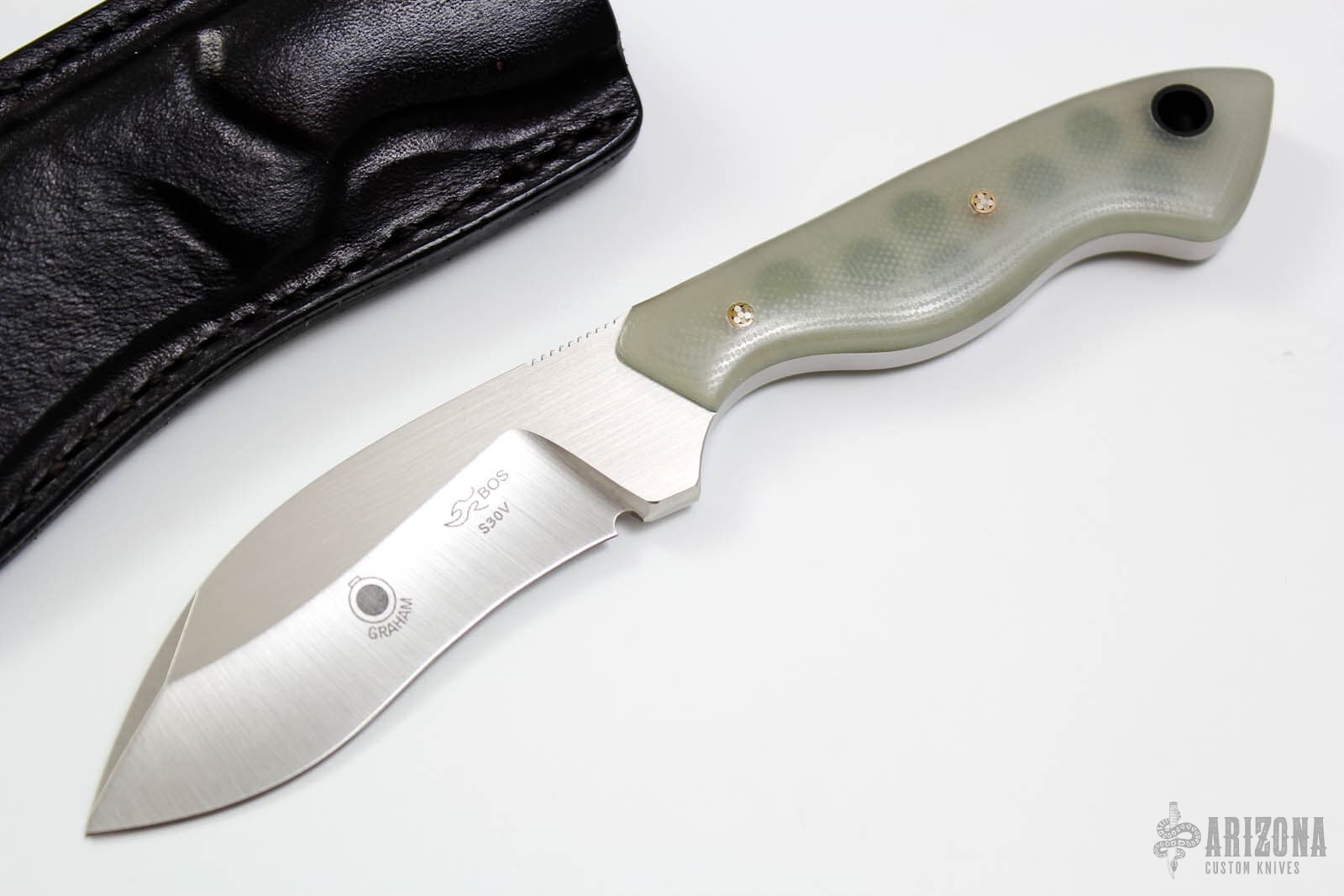 Drop Point Recurve Fixed Blade | Arizona Custom Knives